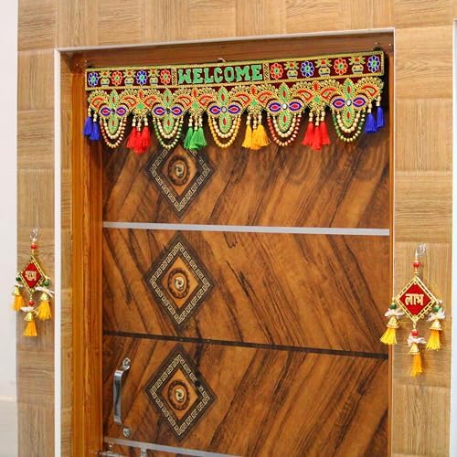 PARV Decor Traditional Torans for Entrance Door with Subh Labh Hangings ...