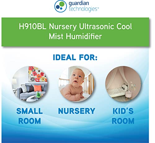 Pure Guardian H910BL Ultrasonic Cool Mist Humidifier, 14 Hrs. Run Time ...