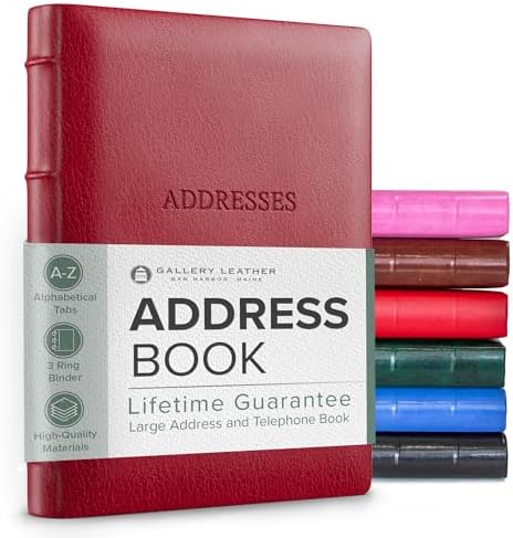 Amazon.com : Happyaokeland Refillable Address Book with Alphabetical ...