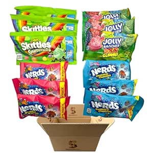Amazon.com: Sour Gummy Candy 38 Ounce Variety Pack – 12 Share Size Bags ...