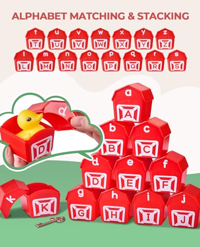 Snapklik.com : Alphabet Learning Toys, 26 Letters Barns And 26 Objects ...