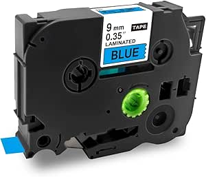 Amazon | HeeMaa ブラザー互換 P-Touch用 幅9mm 長さ8m TZe-521 青地黒文字 1個 ピータッチ ラミネートテープ （TZe-521・1個） | テープ ...