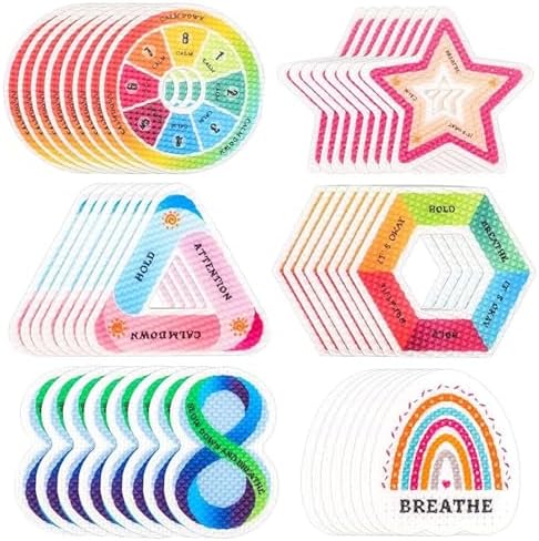BetterJonny 48pcs Calm Strips Set - 6 Styles Anxiety Stickers, Tactile ...