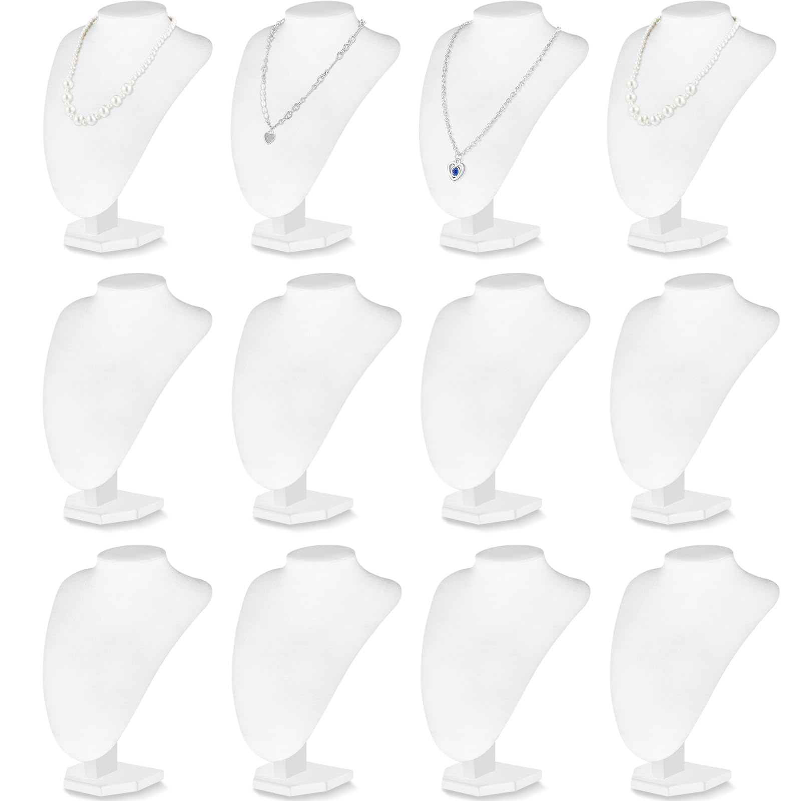 Amazon.com: Huquary 12 Pcs Necklace Stand Display Jewelry Bust Display ...