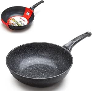 Amazon.com: Joycook Durastone Marble Wok Pan Cast Aluminum 12" (30 cm ...