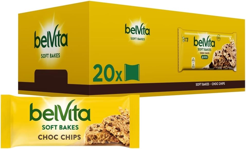 Belvita Breakfast Biscuits Soft Bakes Choc Chips 50g (Box of 20 Packs ...