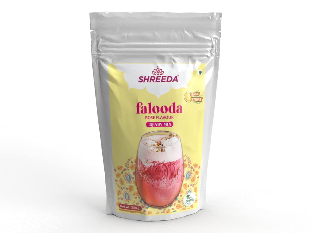 Buy SHREEDA Falooda Mix Rose Flavour Instant Falooda Mix Falooda ...