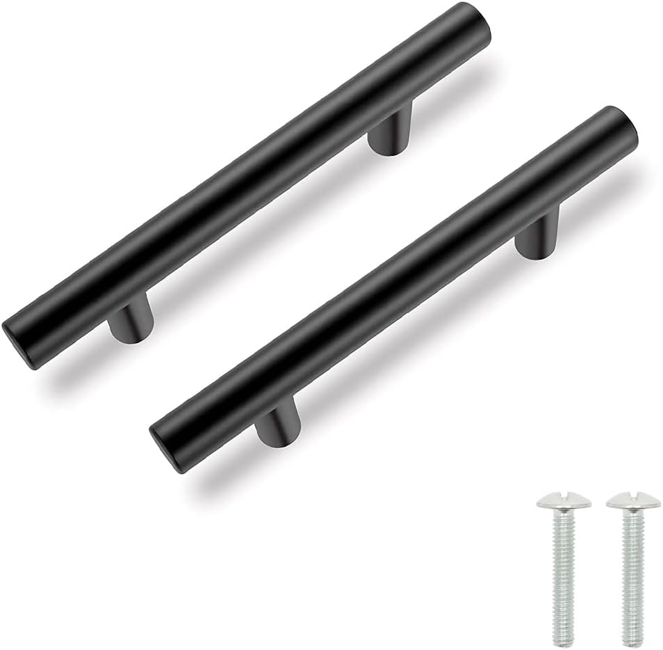 10 Pack Black Drawer Handles 7 1/2 inch Cabinet Pulls Full Length, 5 ...