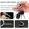 Amazon.com: Stainless Steel Key Rings with Chain - 25pcs 0.8" Keychain ...