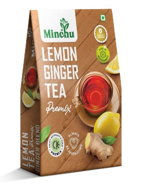 Minchu Lemon Ginger Tea Premix | No preservatives/colors added | Easy ...