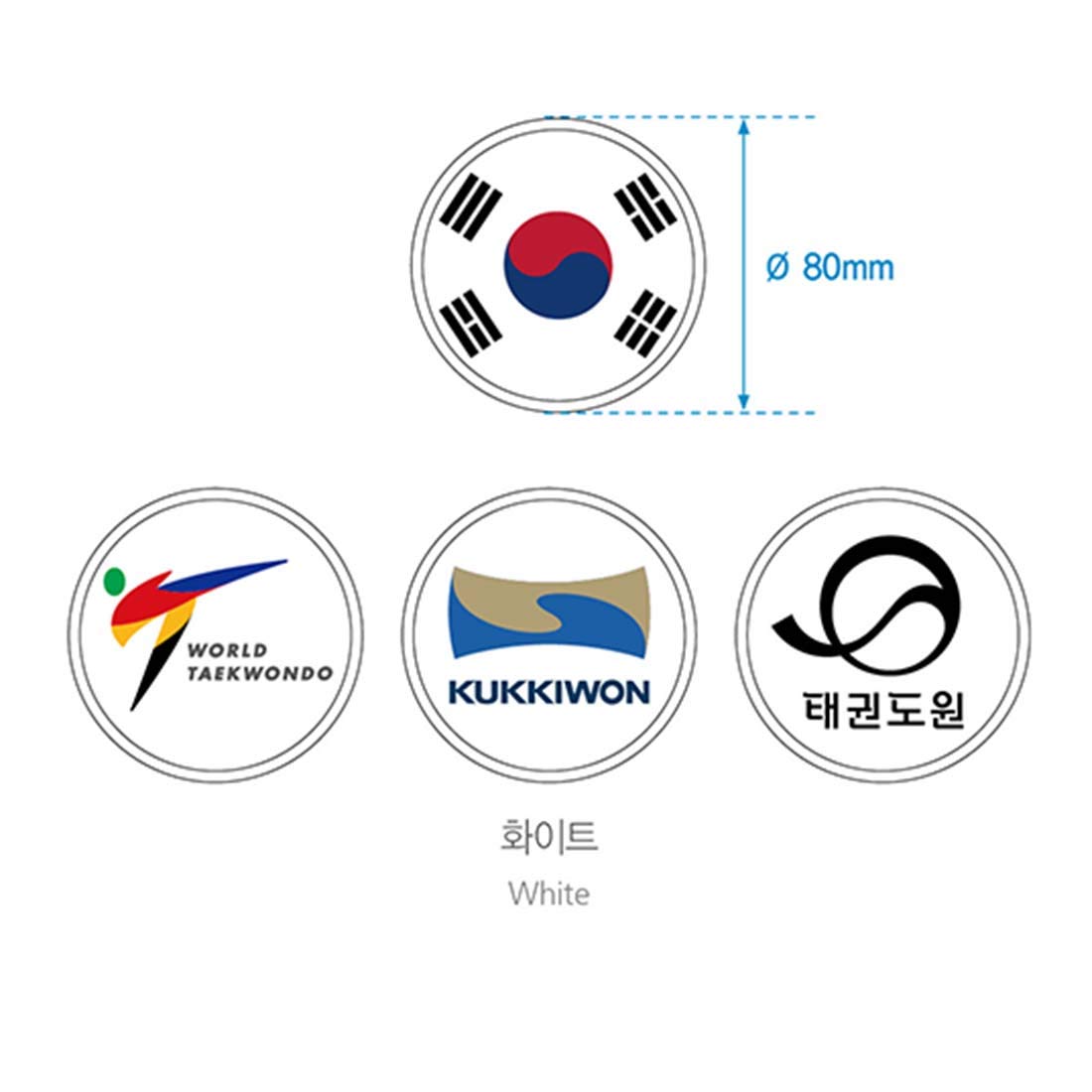 Snapklik.com : MOOTO Taekwondo Basic Type Circle Embroidery Patch 1 EA ...