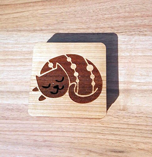 Amazon.com: Handmade wooden coster for mugs kitchen decoration Natural ...