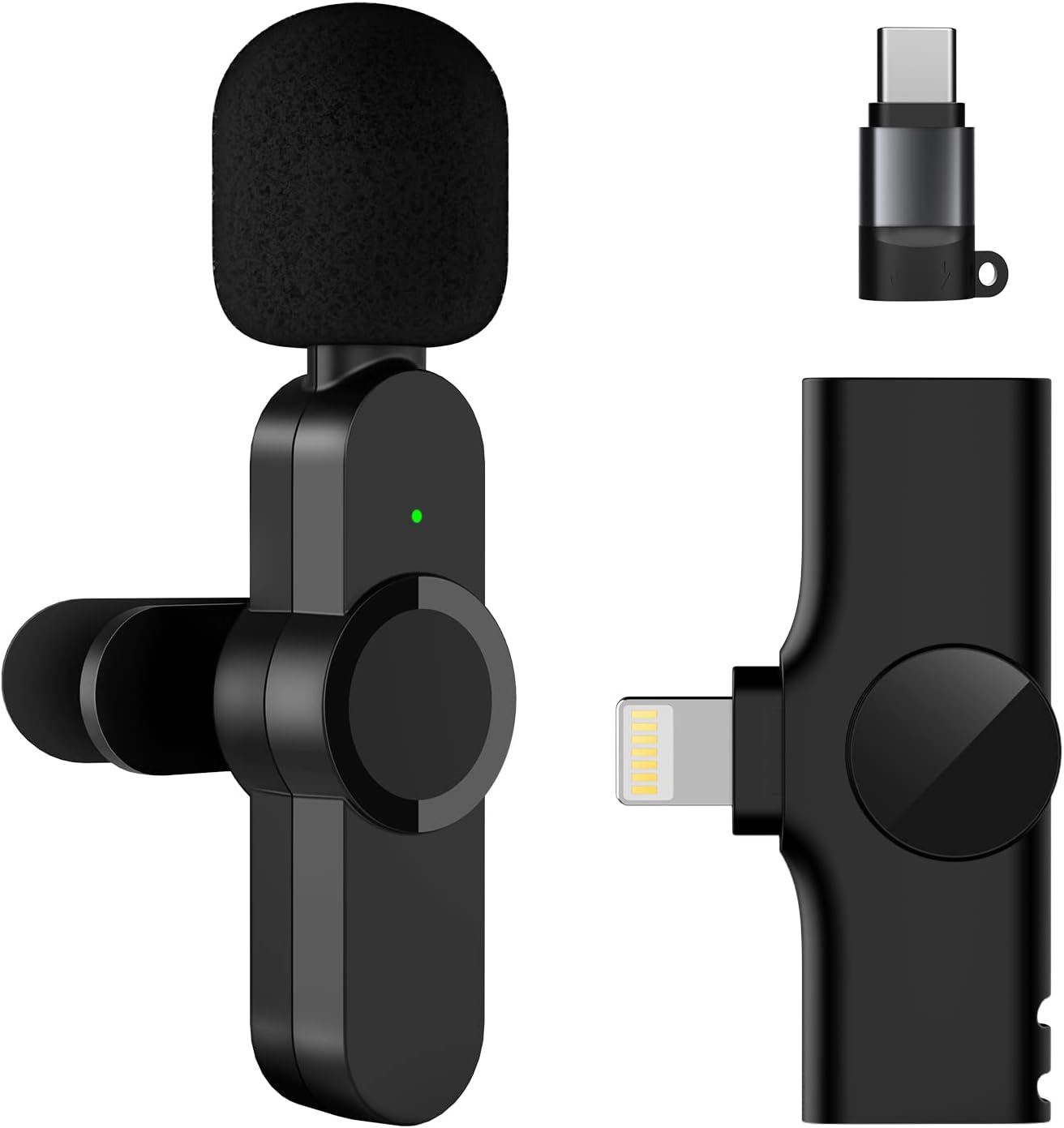 Amazon.com: 2PCS Wireless Lavalier Microphone for iPhone, ipad, Lapel ...