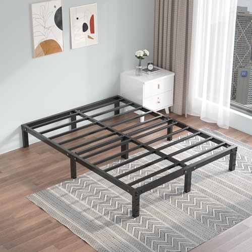 Queen Bed Frames, 12 Inch Bed Frames Queen Size Metals Platforms Bed ...
