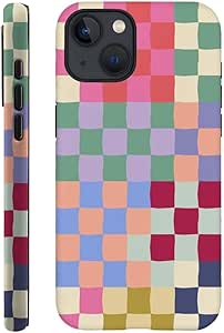 Amazon.com: kiritfox Case Compatible with for iPhone 15,Mixed Color Checkerboard Phone Case ...