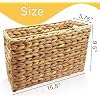 Nexboraque Hand-Woven Magazine Holder, Natural Magazine Basket Rack ...