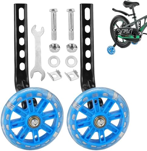 2 Pieces Stabilisers for Bike,11cm Blue Bicycle Training Wheels for ...