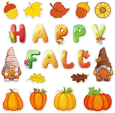 Amazon.com: Fall Window Clings Gel Window Stickers Thanksgiving Window ...