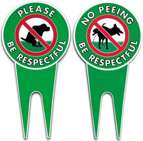 Amazon.com : No Peeing/Pooping Be Respectful Dog Sign, Politely Reads ...