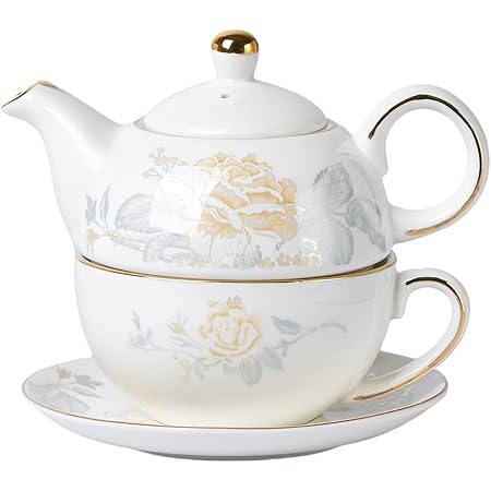 Amazon.com | Omniware 5 Piece Tea For One Teapot Set with An Infuser ...
