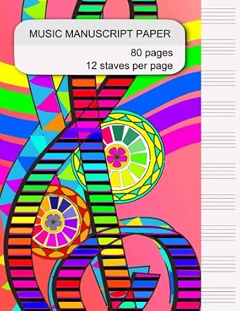 Amazon.com: Music Manuscript Paper / Staff Paper / Musicians Notebook ...