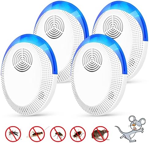 Indoor Ultrasonic Repellent Indoor Pest Controller, 4Pack Mouse ...
