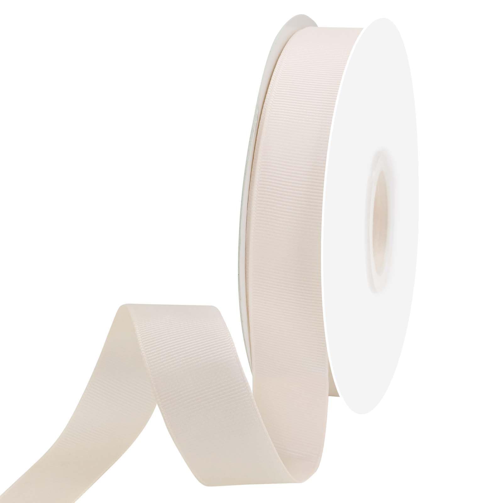 Amazon.com: LEEQE Cream Grosgrain Ribbon 1 inch X 50 Yards Cream Ribbon ...