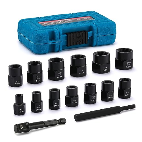 CASOMAN 13 Pieces Impact Bolt & Nut Remover Set, Nut Extractor and Bolt ...
