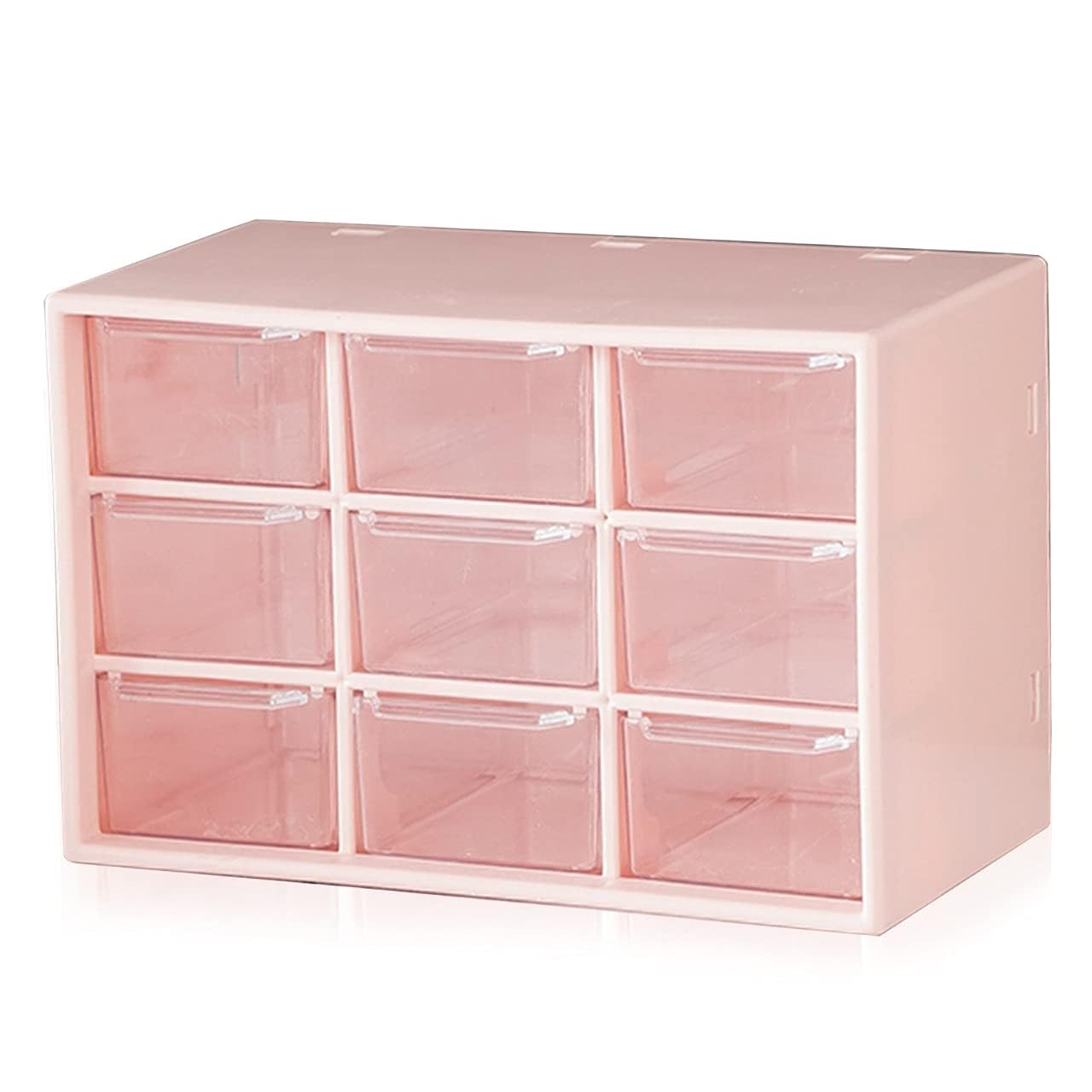 VIDISA Drawer Storage Box, Pink, 9 Grid, Rectangular, 4.72 x 7.08 x 3. ...
