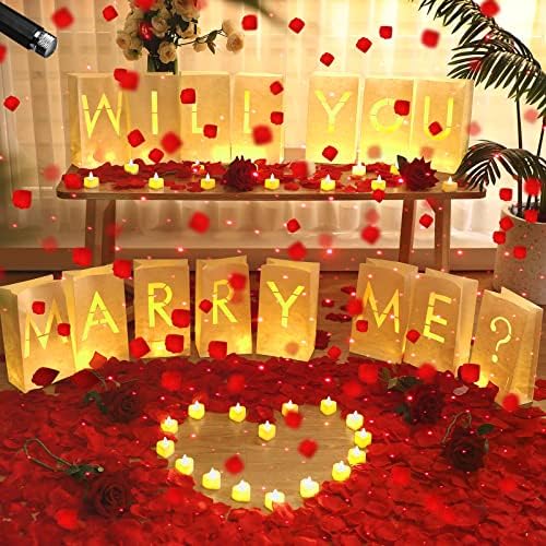 Amazon.com: 2051 Pcs Will You Marry Me Sign Proposal Decorations, 15 ...
