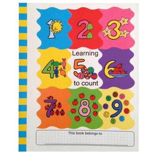 ABC 123 Learning to Count Graph Exercise Book 10mm Squared 200 x 163mm ...
