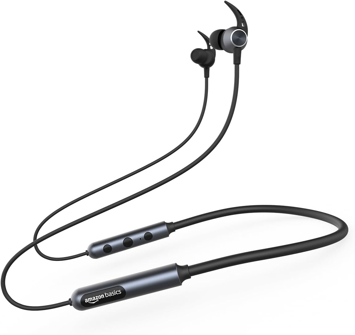 amazon basics Wireless in-Ear Neckband with ENC Mic, Up to 50 Hours ...