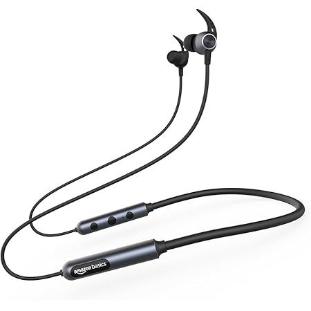 AmazonBasics Wireless in-Ear Neckband with ENC Mic, Up to 50 Hours Play Time, Bluetooth 5.2, Low ...