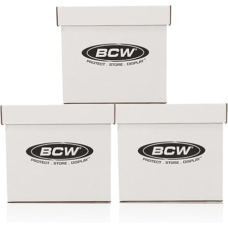 Amazon.com: BCW 3ct 33 RPM Vinyl Record Storage Box | Vinyl Record ...