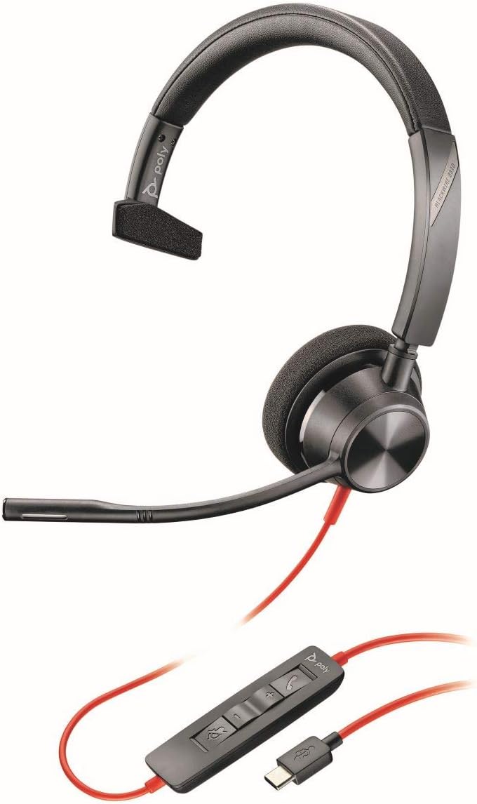 Amazon.com: Plantronics Blackwire 3225 USB-A Headset, On-Ear Mono ...