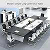 Amazon.com: Nuipesn Rectangular Conference Room Table, Seminar Table ...
