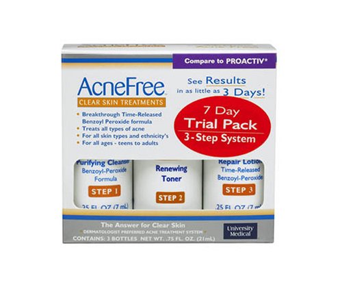 Amazon.com : AcneFree Trial Kit, Purifying Cleanser, Renewing Toner ...