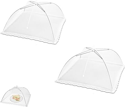 aqlbhz 2 Pcs Food Net Cover 12 Inch Reusable Food Covers,Food Covers ...