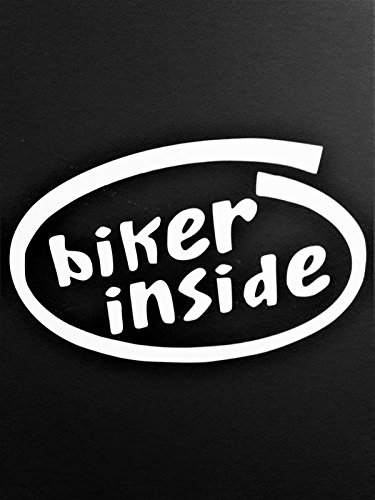 Biker Inside Motorcycle Dirt Bike Vinyl Decal Sticker|White|Cars Trucks ...