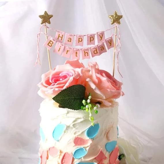 Pink Happy Birthday Banner Decorating Cake Topper Amazon in Toys Games pink-happy-birthday-banner-decorating-cake-topper-amazon-in-toys-games