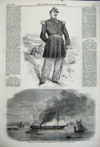 Amazon.de: Original old antique victorian print Monarch 1859 Kriegs ...