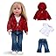 Amazon.com: Rakki Dolli Doll Clothes Set 3 Pc. Set, Includes Green Coat ...