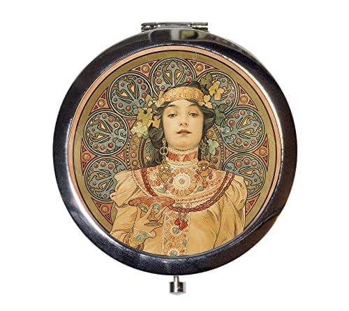 Amazon.com: Alphonse Mucha Compact Mirror Art Nouveau Edwardian Tribal ...