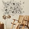 Amazon.com: Runtoo Large Black and White Flower Wall Art Decals Boho ...