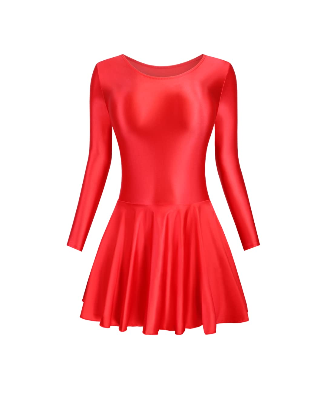 Amazon.co.jp: MJINM バレエドレス ダンススカート レディース超光沢 レオタード 社交ダンス衣装 舞台ダンス 伸縮性 極薄 ...