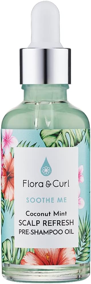 Flora & Curl Coconut Mint Scalp Refresh Pre-Shampoo Dry Scalp Oil ...