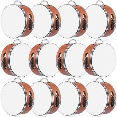 Amazon.com: Boao 24 Sets 4 Inch Wedding Tambourines Bulk for Adults ...