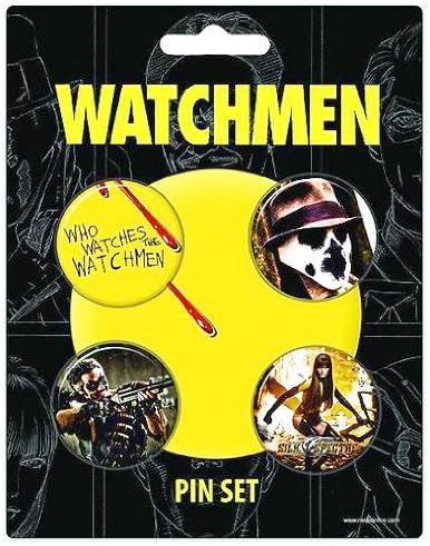 Amazon.com: Watchmen Movie Who Watches The Watchmen 4-Pin Set ...