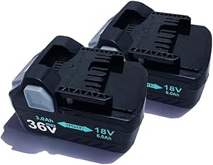Amazon.co.jp: BSL36A18 ハイコーキ 36v 2個セット バッテリー 36v/3000mAh 18v/6000mA 電池装着で自動切替 マルチボルト HiKOKI 日立 ...