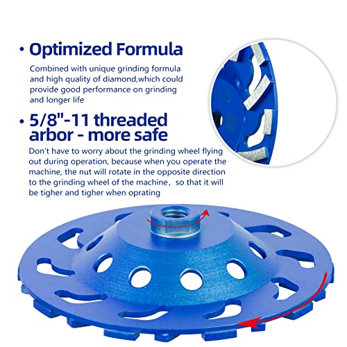 Snapklik.com : SALI 7 Inch Concrete Grinding Wheels 20 Turbo Diamond ...